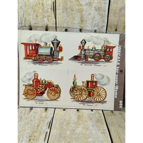 Meyercord Decals | Wall Decor | Vtg Steam Engines Of 80s Trains ...
